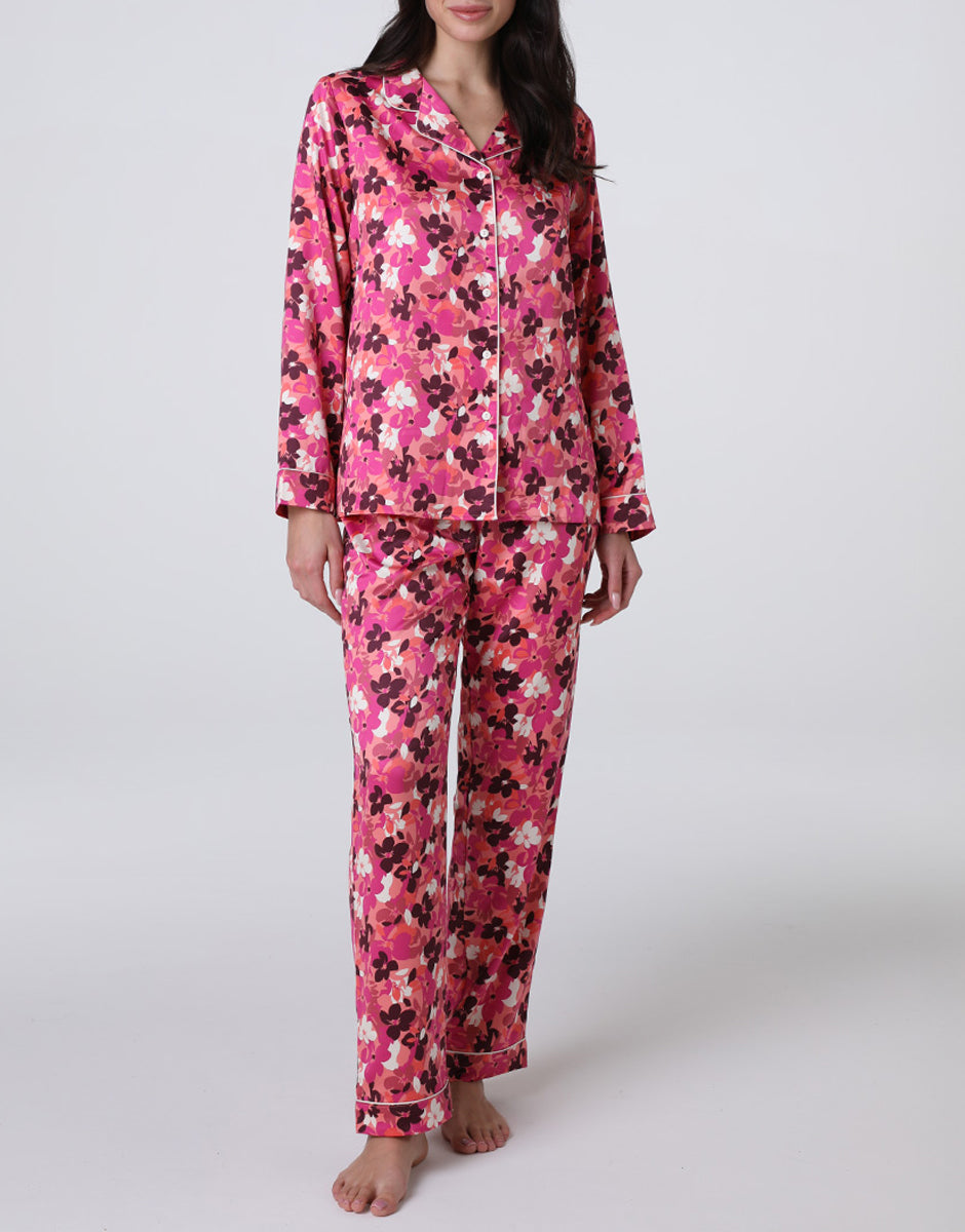 Pigiama Lungo aperto in Satin, mood floreale | Lovable